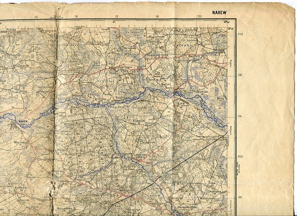 NAREW / NAREWKA :: mapa wojskowa : 1931 rok - 11751659076 - oficjalne ...