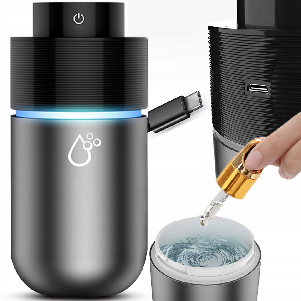 NAWILŻACZ POWIETRZA SAMOCHODOWY USB 200ml LED - 12939878732 - oficjalne archiwum Allegro