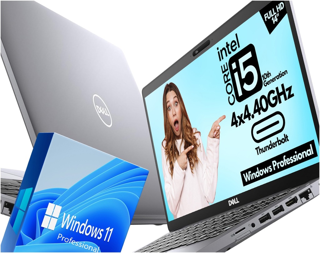 Dell Latitude 5410 i5 10gen | 16GB RAM 512GB SSD | Win 11 Pro | Podśw ...