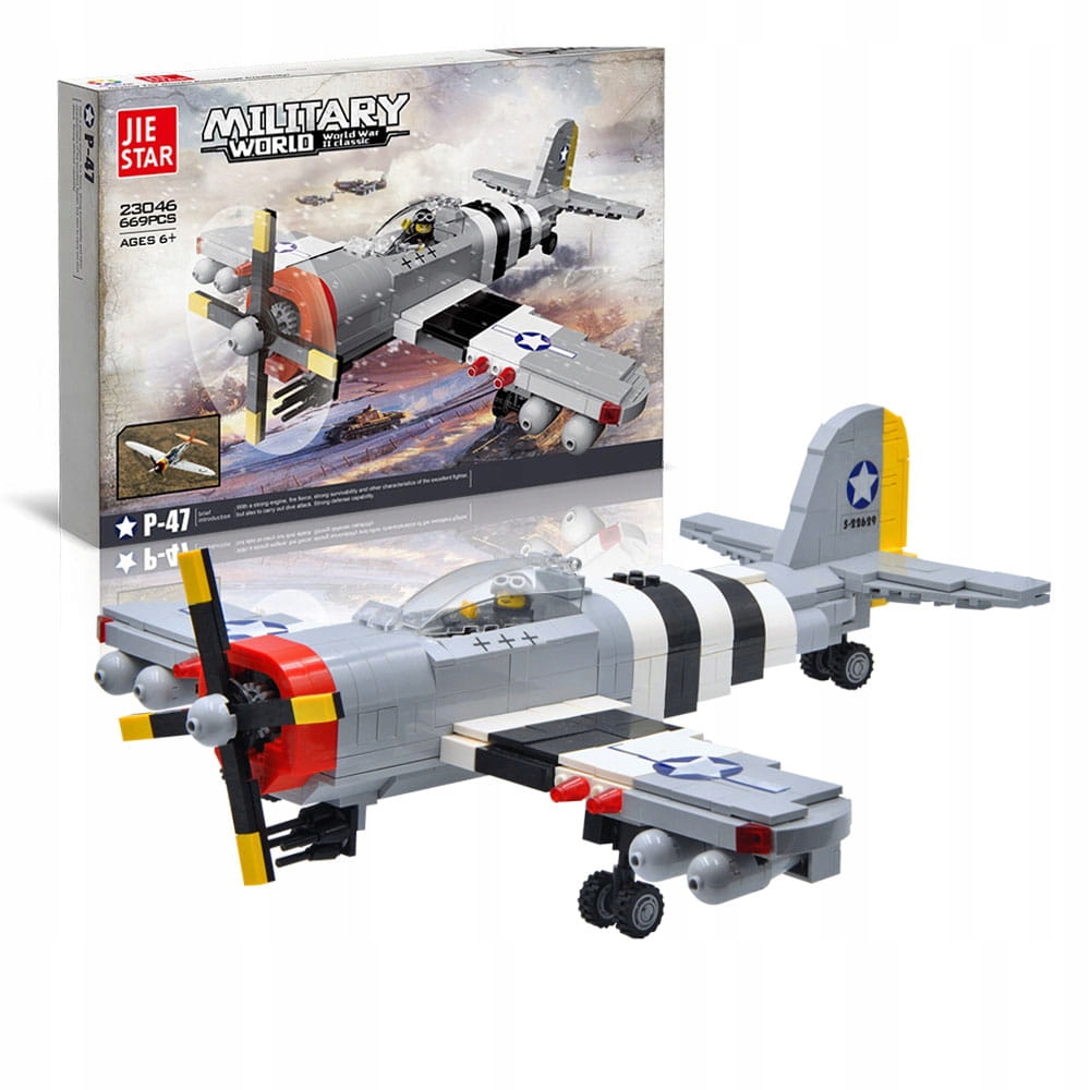 Klocki Samolot P-47 Thunderbolt WWII 669 LEGO COBI - 11442615008 ...