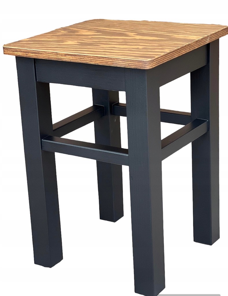 Taboret czarny Loft Rustykalny biały Kolor czarny Kolor - 14731718728 ...