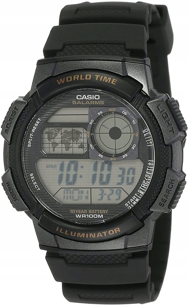 Zegarek męski CASIO AE-1000W-1AVDF datownik sport - 13186495409 - oficjalne archiwum Allegro