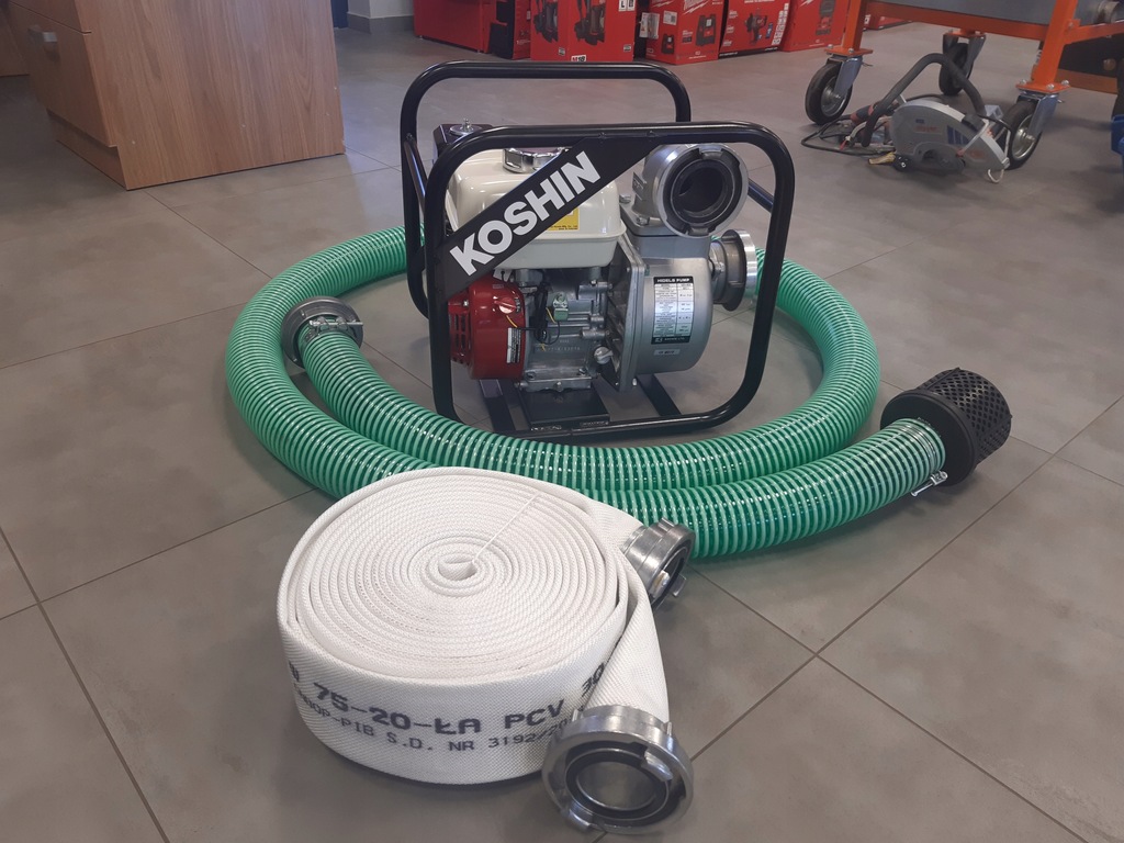 Motopompa pompa KOSHIN SEH80X + WĘŻE HONDA GX160 - 9137300422 - oficjalne archiwum Allegro