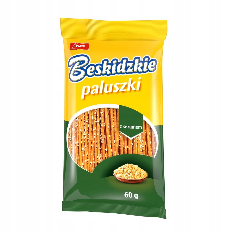 Aksam Beskidzkie Paluszki z sezamem 60 g - 10964176110 - oficjalne ...
