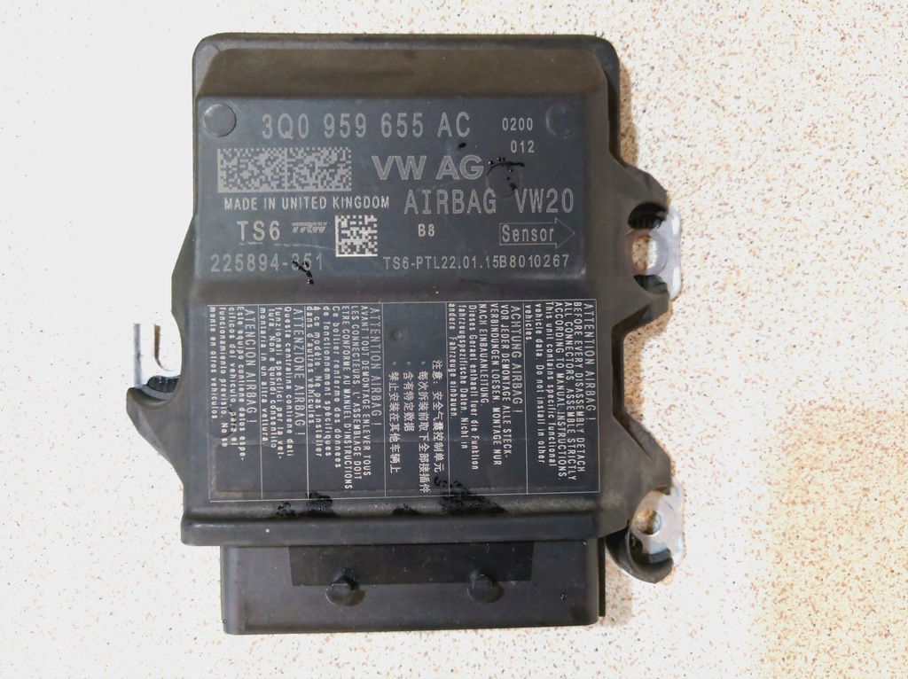 Sterownik moduł Airbag 3Q0959655AC OCTAVIA III 5E - 11670400214 ...