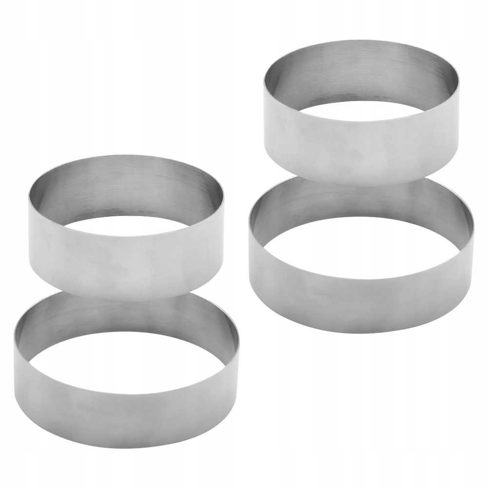 Mini Cake Rings Stainless Steel Mousse Mold 4 Pcs - 14665586576 ...