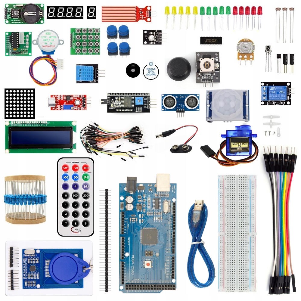 ARDUINO Zestaw startowy MEGA2560 Starter KIT - 12888860447 - oficjalne ...