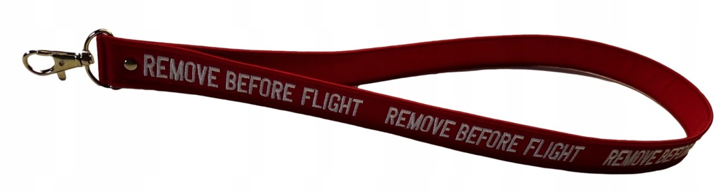 Smycz haftowana RBF - REMOVE BEFORE FLIGHT smyczka - 10586401168 - oficjalne archiwum Allegro