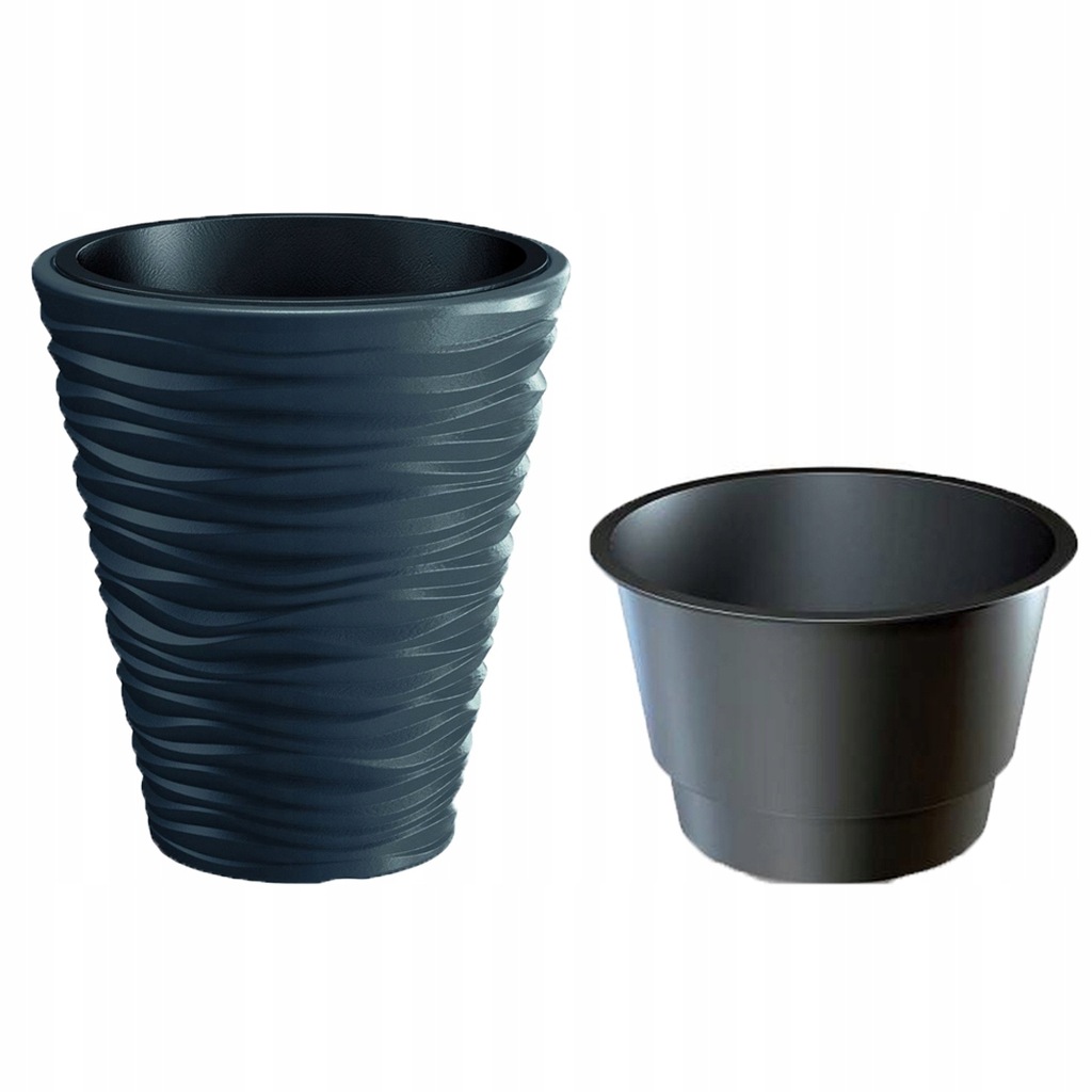 Donica SAND 30 h33+wkład KOLORY efekt 3D ANTRACYT - 6772625407 ...