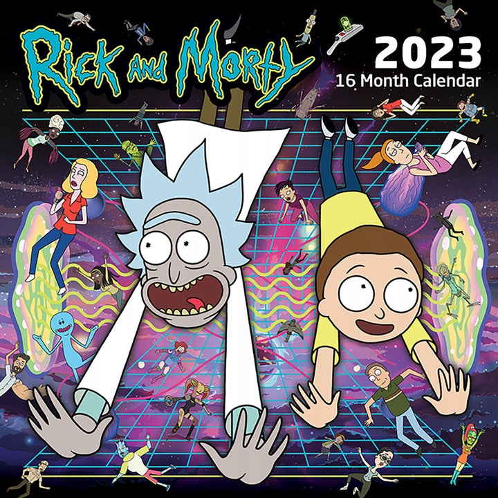 Rick and Morty 2023 Kalendarz Ścienny - 12783042456 - oficjalne archiwum Allegro
