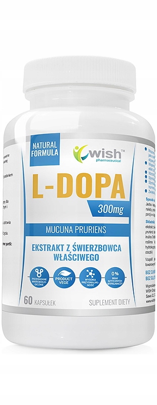 WISH L-DOPA 300mg - 60 kaps. DOPAMINA MÓZG NASTRÓJ - 11411876777 ...