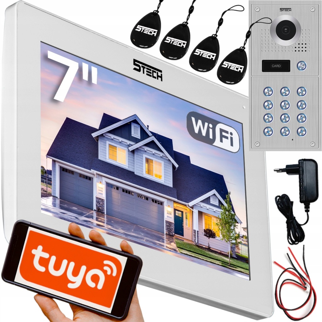 WIDEODOMOFON 5TECH 7 CALI WIFI STACJA BRAMOWA STAL - 14062455875 - oficjalne archiwum Allegro