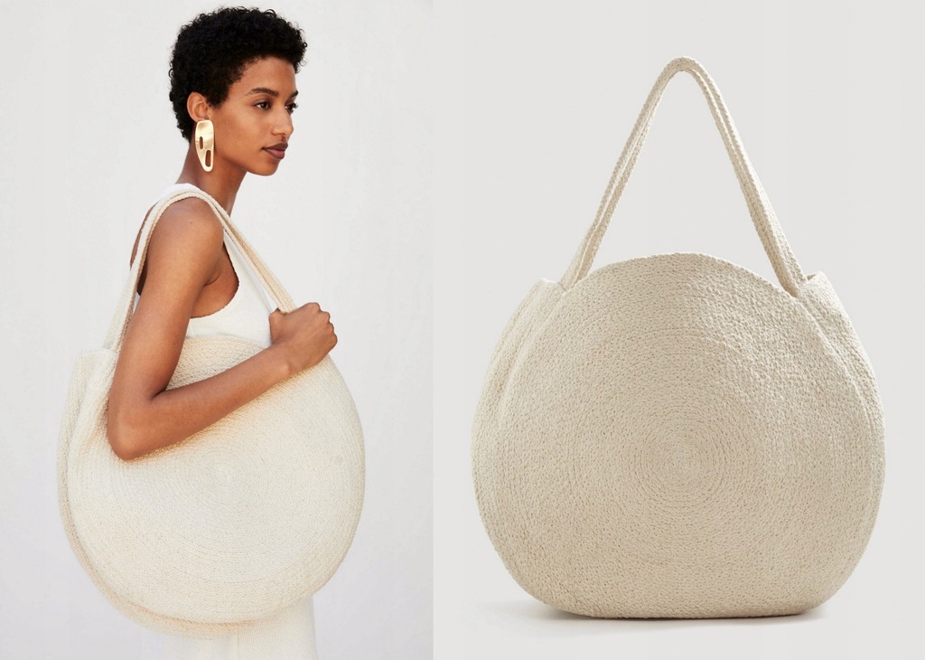 MANGO kremow torba koszyk rafii NOWA Tusk OSTATNIA - 9027228802 - oficjalne archiwum Allegro