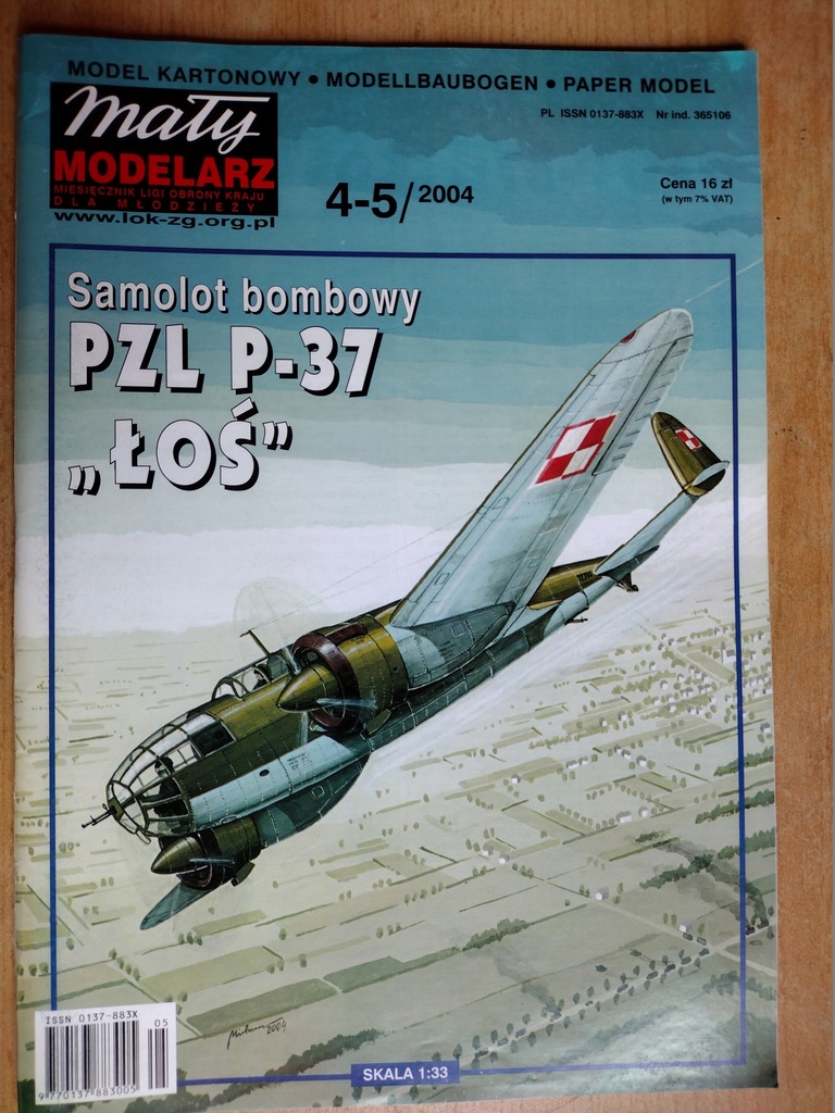 MM 4-5/2004 BOMBOWIEC PZL P-37B ŁOŚ - 12548314392 - oficjalne archiwum Allegro
