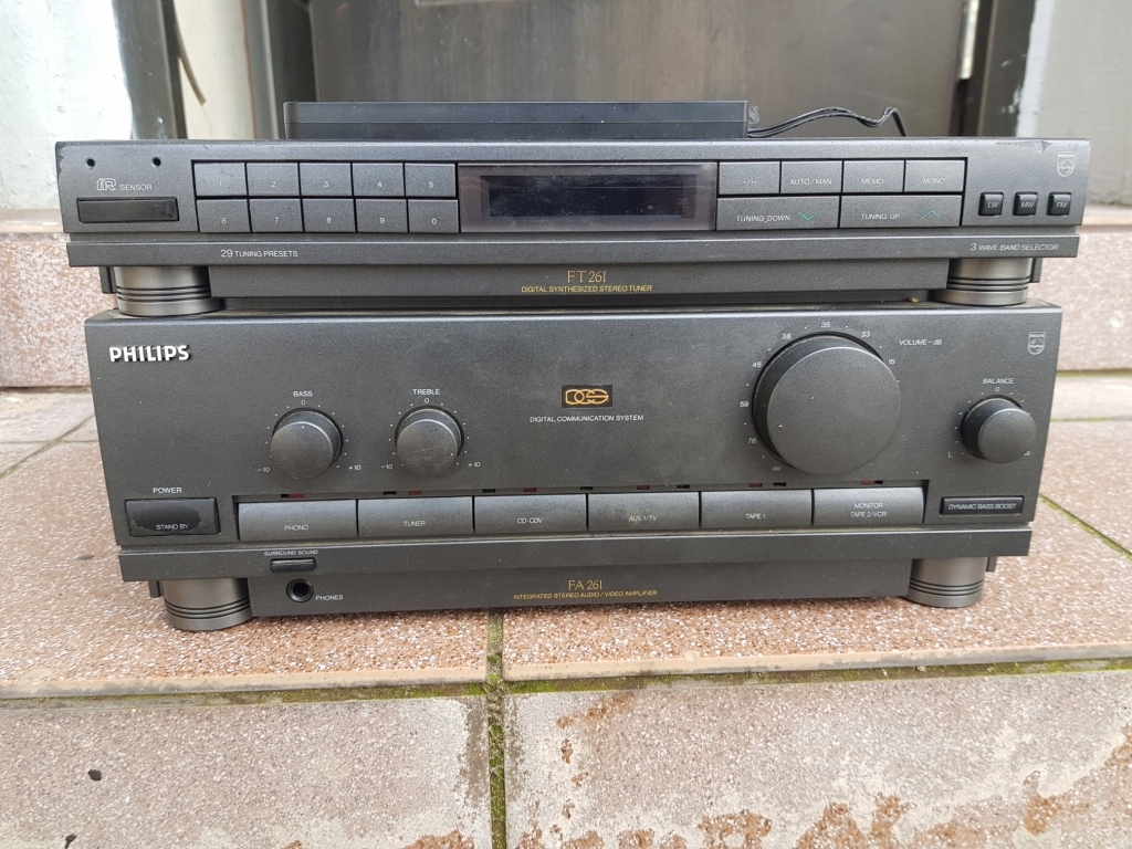 WZMACNIACZ PHILIPS FA/FT261 CZARNY TUNER WIEŻA - 11437741175 - oficjalne archiwum Allegro