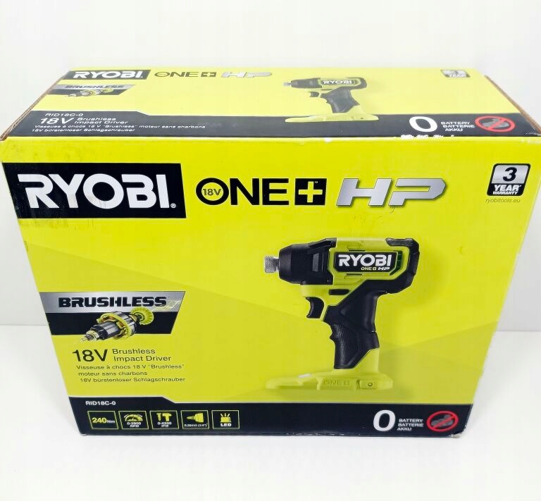 ZAKRĘTARKA UDAROWA RYOBI ONE+ HP RID18C-0 - 11805738403 - oficjalne archiwum Allegro