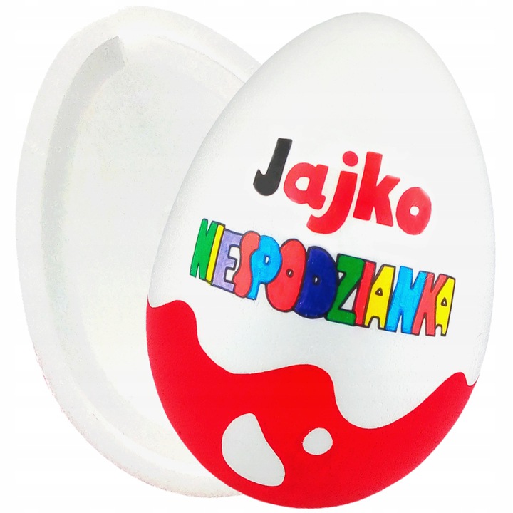 Jajko Niespodzianka 30cm WŁASNY NAPIS PUSTE św16 - 12773981022 ...