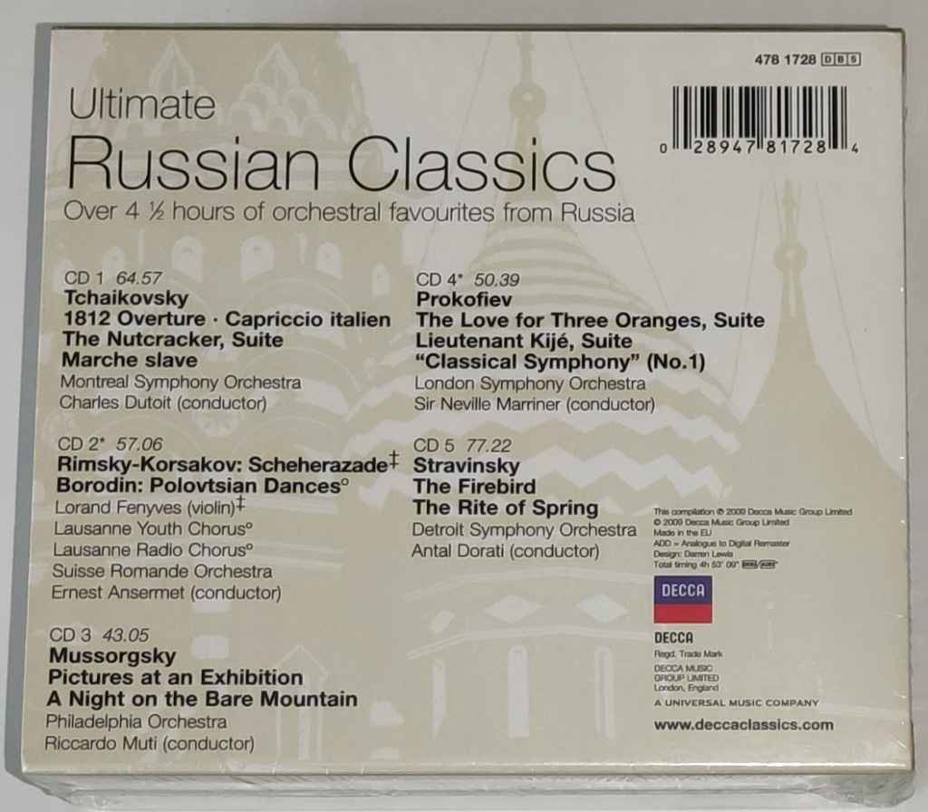 5 CD BOX ULTIMATE RUSSIAN CLASSICS Essential NOWA - 12295435038 ...