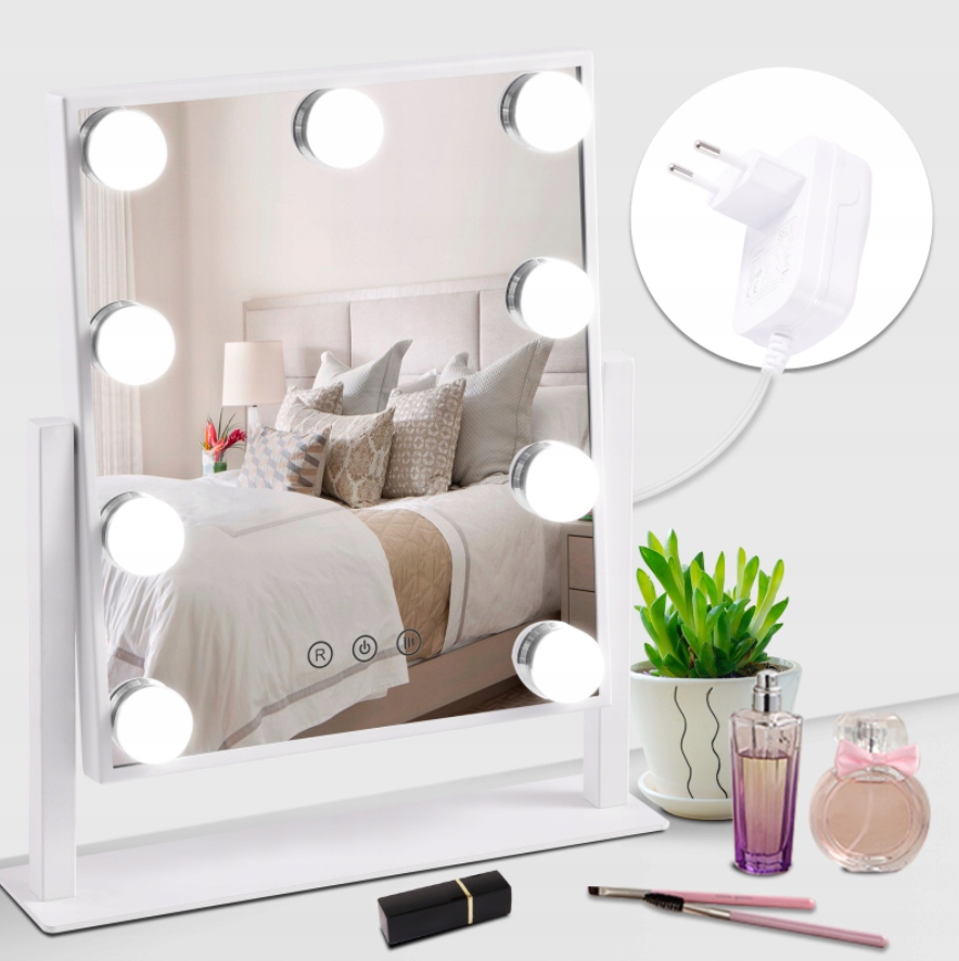 Podświetlane Lusterko LED do Makijażu Kosmetyczne - 12626496067 ...