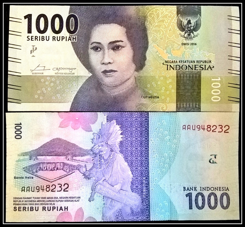 326. Banknot Indonezja 1000 Rupii 2016r. UNC - 14676065903 - oficjalne ...