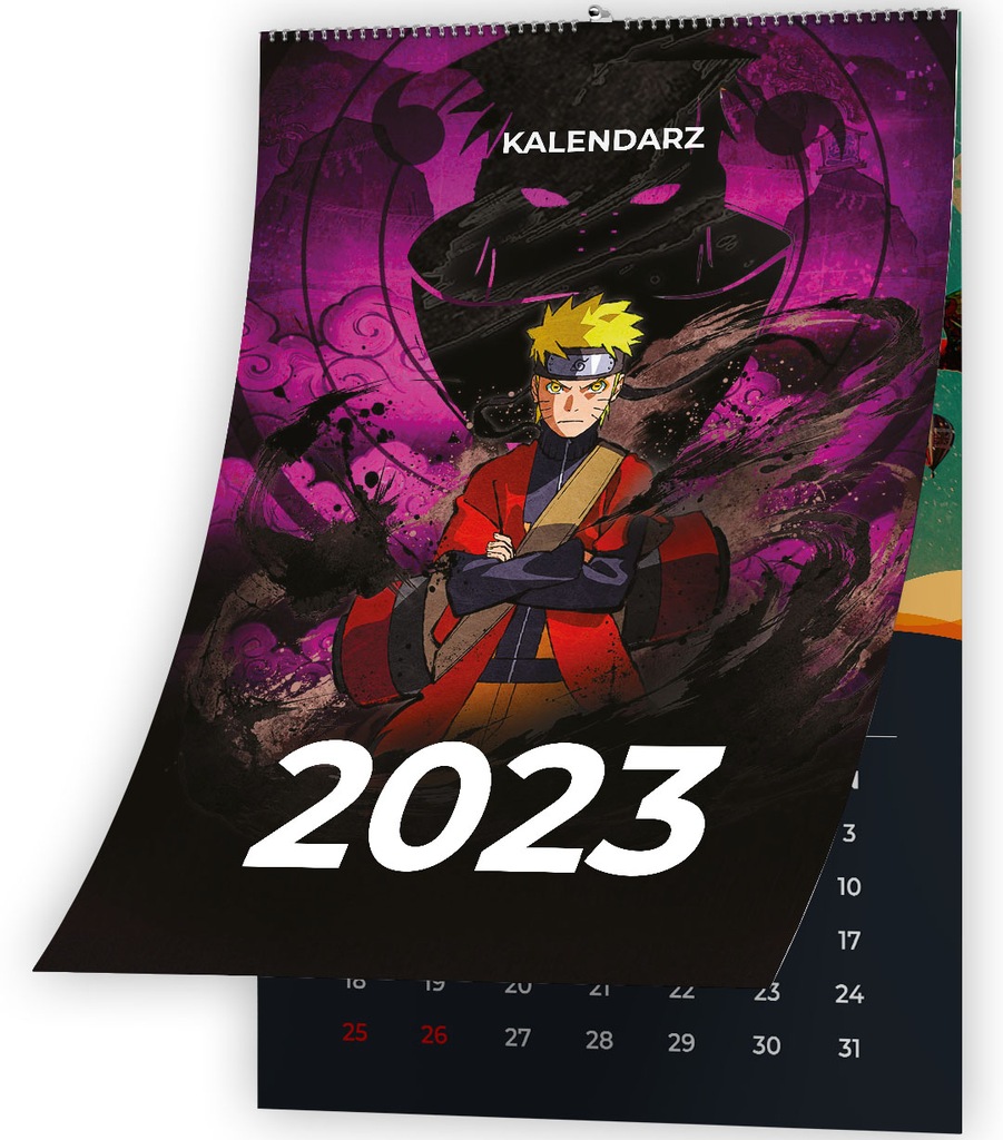 Kalendarz ścienny 2023 NARUTO 13 stron A4 - 12454278383 - oficjalne archiwum Allegro