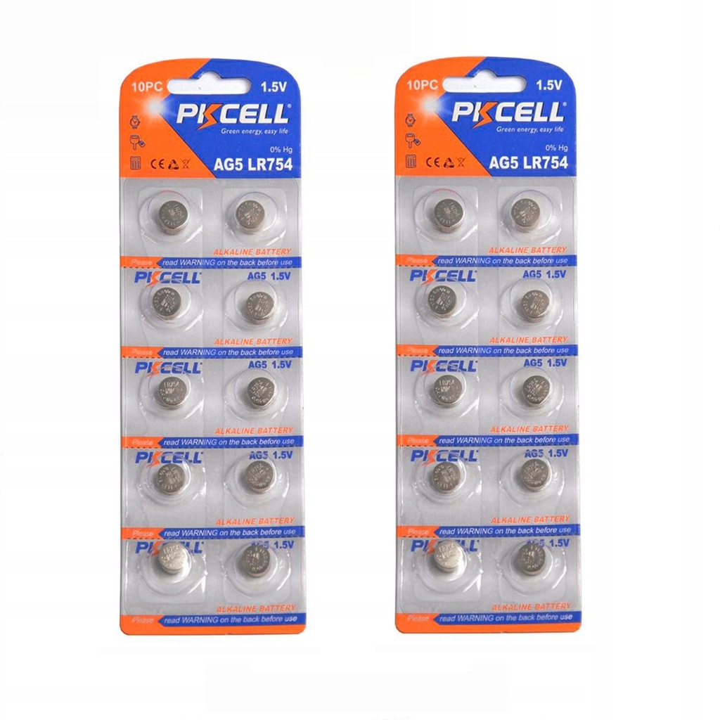 BATERIA PKCELL AG5 LR754 1,5V 2 BLISTRY - 11944023659 - oficjalne ...