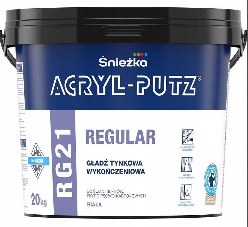 ACRYL PUTZ Gładź tynkowa REGULAR RG21 20kg - 13120375420 - oficjalne ...