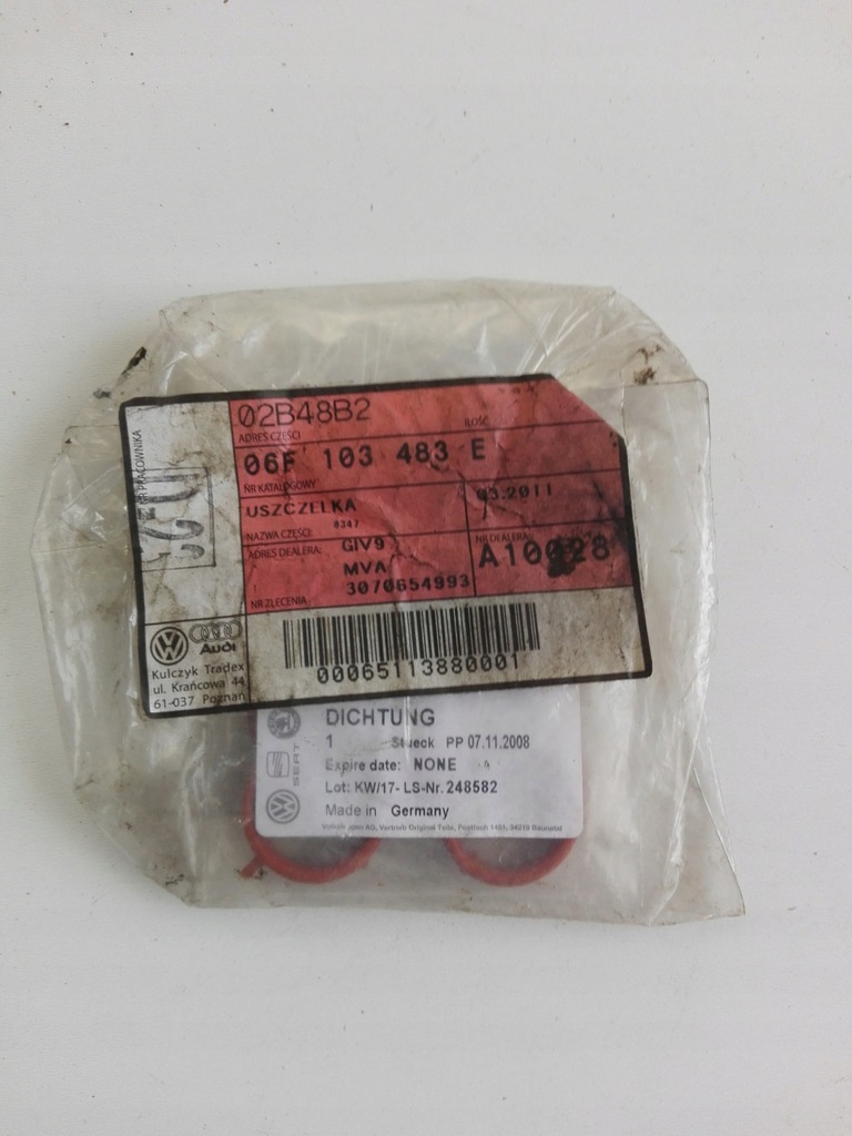 Uszczelka zawór ODMA 06F103483E - 8783701815 - oficjalne archiwum Allegro