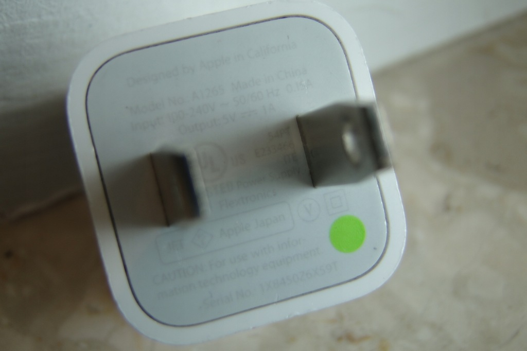 APPLE A1265 5V 1A USB USA ŁADOWARKA iPHONE ORYGINA - 8089791781 ...