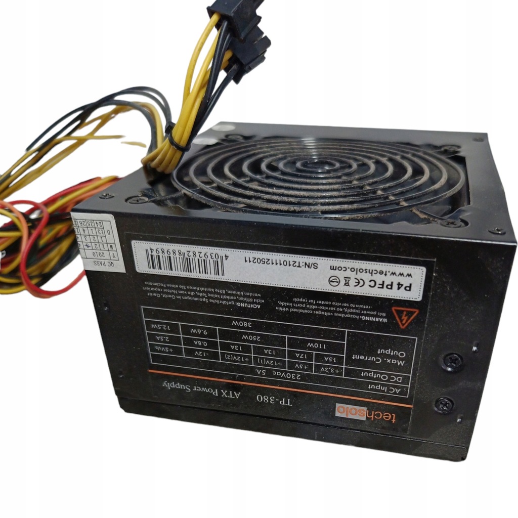 Zasilacz do komputera Techsolo TP 380 . Aukcja BCM. - 15911513402 - oficjalne archiwum Allegro