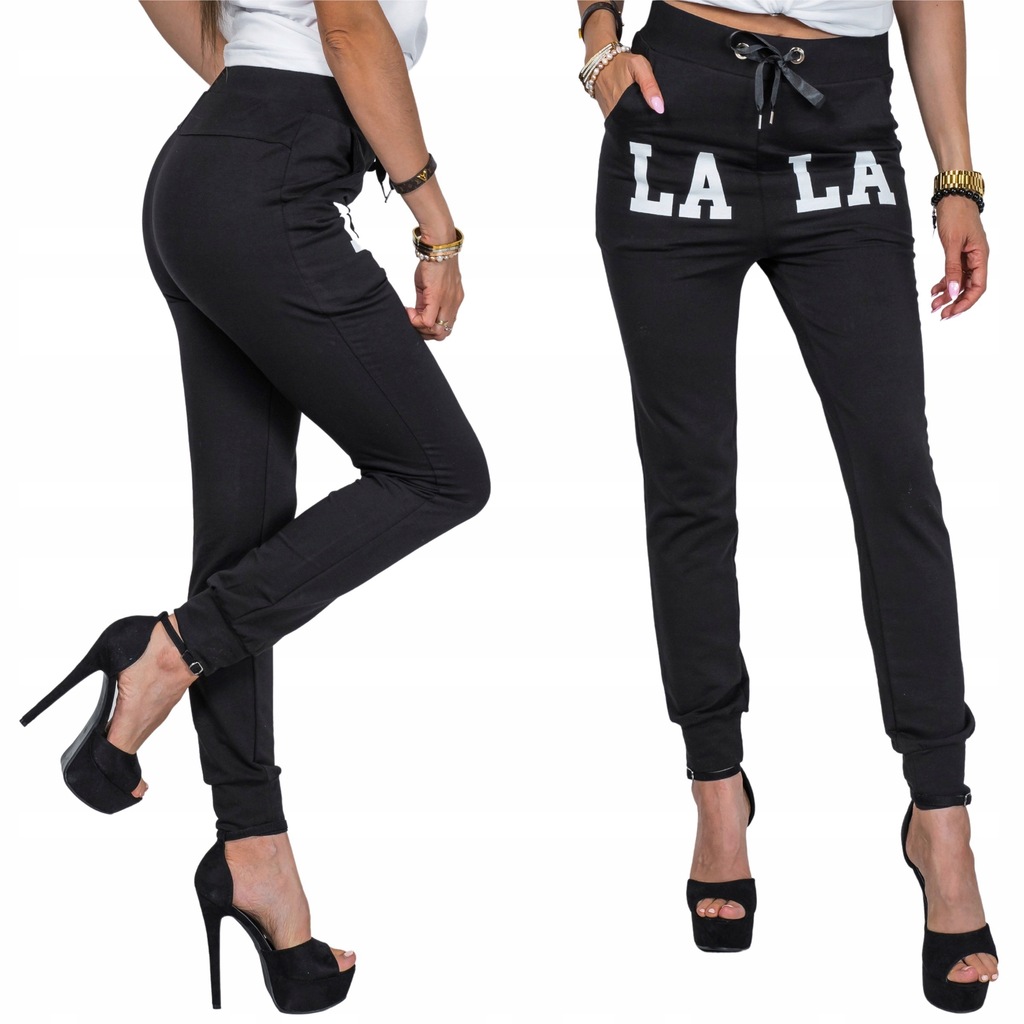 ŚWIETNE STYLOWE DRESOWE SPODNIE LALA! WZ.2 S - 10691939573 - oficjalne archiwum Allegro