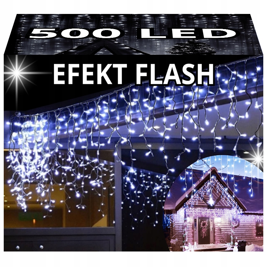 SOPLE LED 500 LAMPKI ŚWIATEŁKA 22,5M ZEWNĘTRZNE WEWNĘTRZNE + EFEKT ...