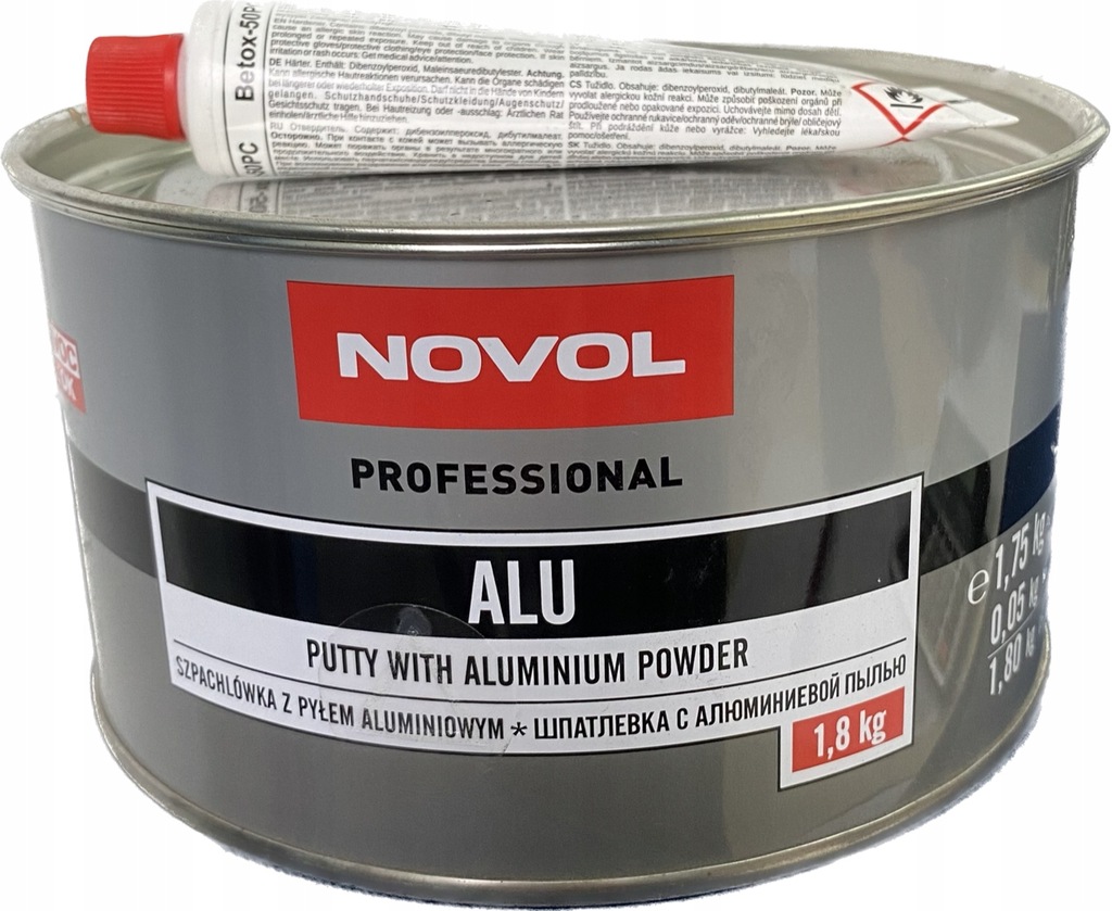 Szpachlówka aluminiowa NOVOL ALU 1,8kg z utwardz. - 13174474083 ...