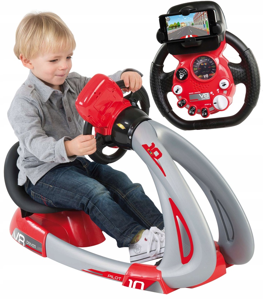 Купить SMOBY Симулятор вождения V8 Драйвер + держатель для смартфона: отзывы, фото и ...
