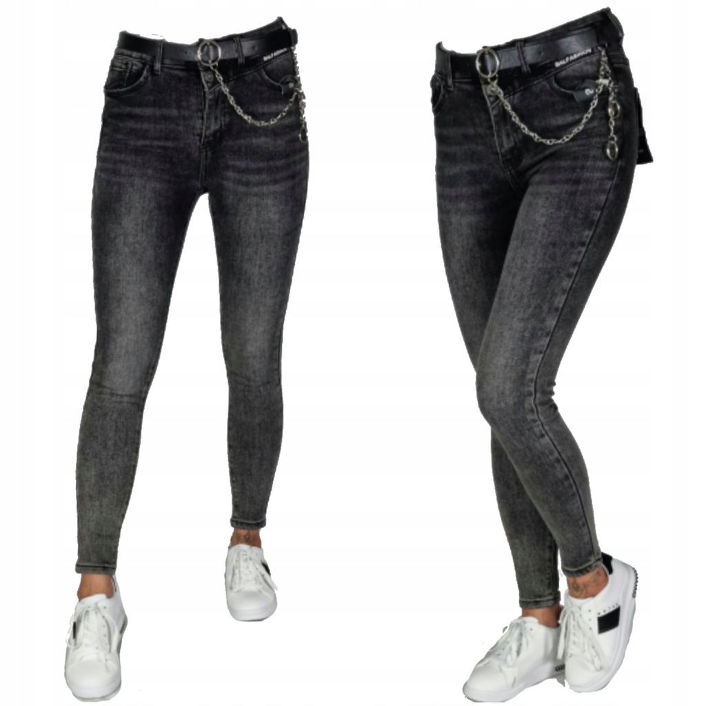 M.SARA SPODNIE JEANS SZARE KLASYCZNE ROZ 26 - 10971597614 - oficjalne archiwum Allegro
