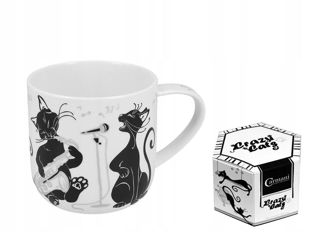 Kubek koty crazy cats w pudełku na prezent Carmani - 12741190808 ...