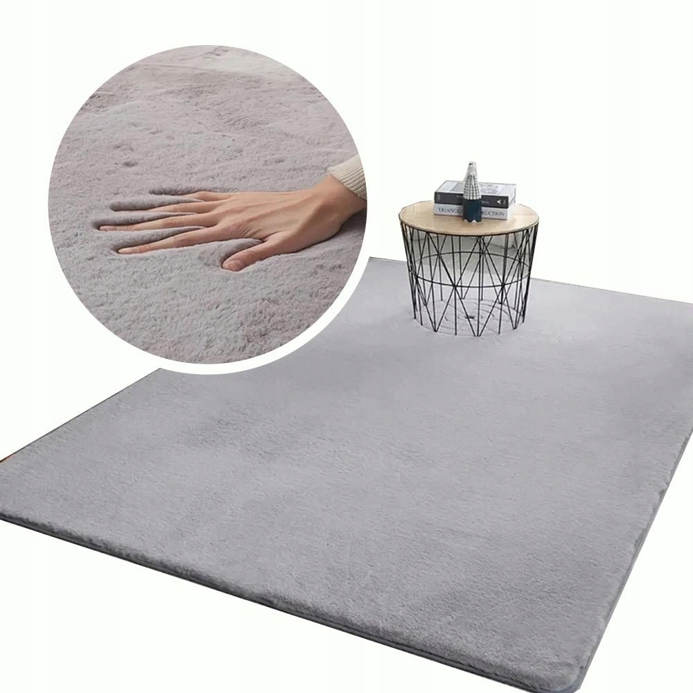 JEDWABISTY MIĘKKI RABBIT DYWAN PREMIUM 120x160 - 13485859875 ...