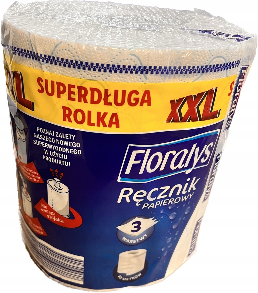 FLORALYS - RĘCZNIK PAPIEROWY XXL - 3 WARSTWY - 70M - 13826441934 ...