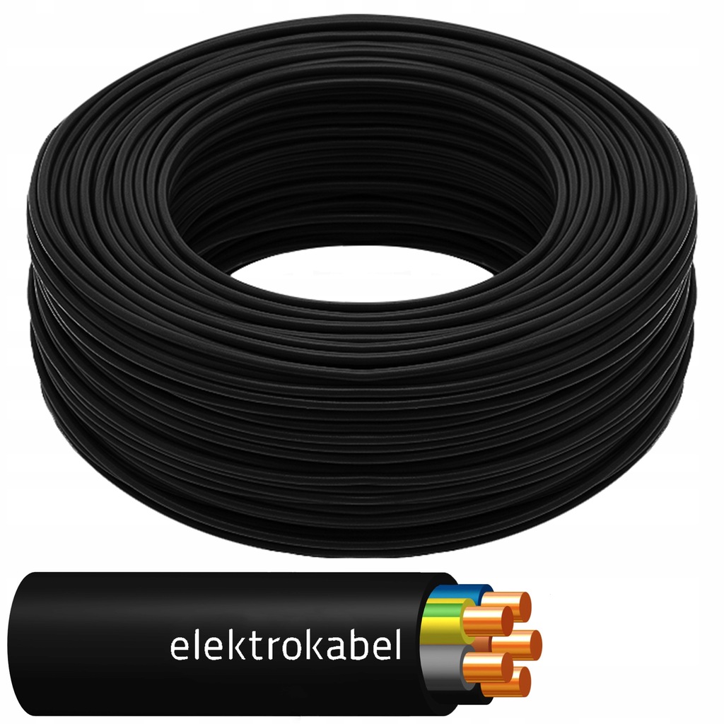 Przewód kabel giętki linka guma OnPd 5x6 za metr - 11787288340 ...