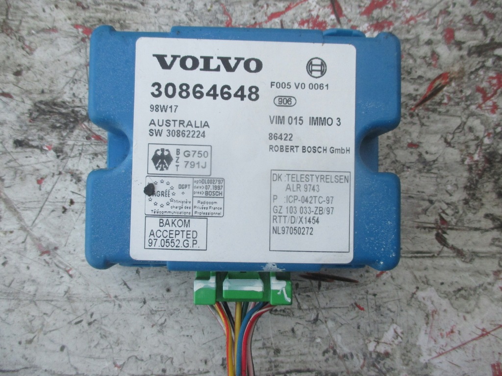 VOLVO V40 S40 MODUŁ IMMOBILIZERA STEROWNIK IMMO - 12758715322 ...