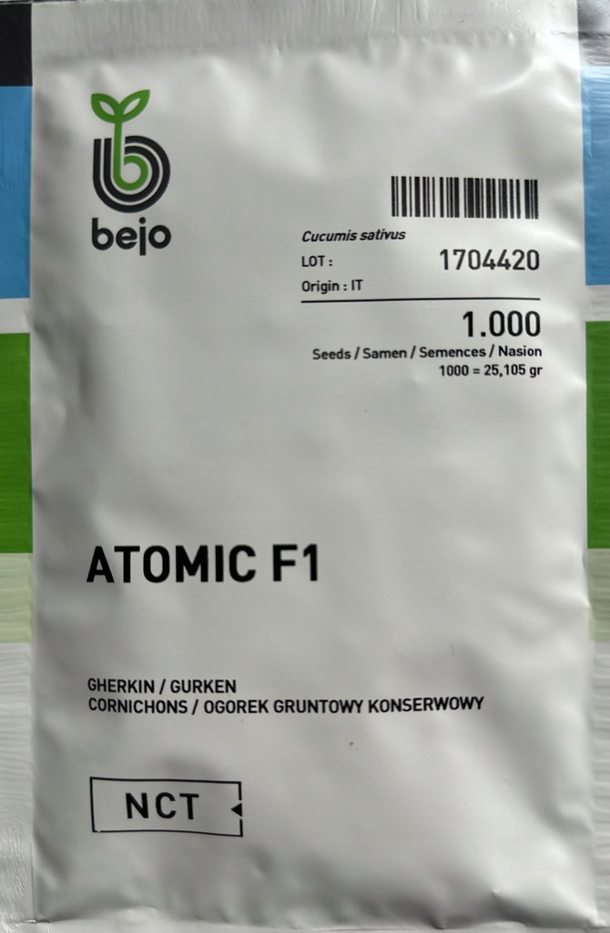 Ogórek gruntowy Atomic F1 nasiona 1000 n Bejo Zaden - 14459094603 - oficjalne archiwum Allegro