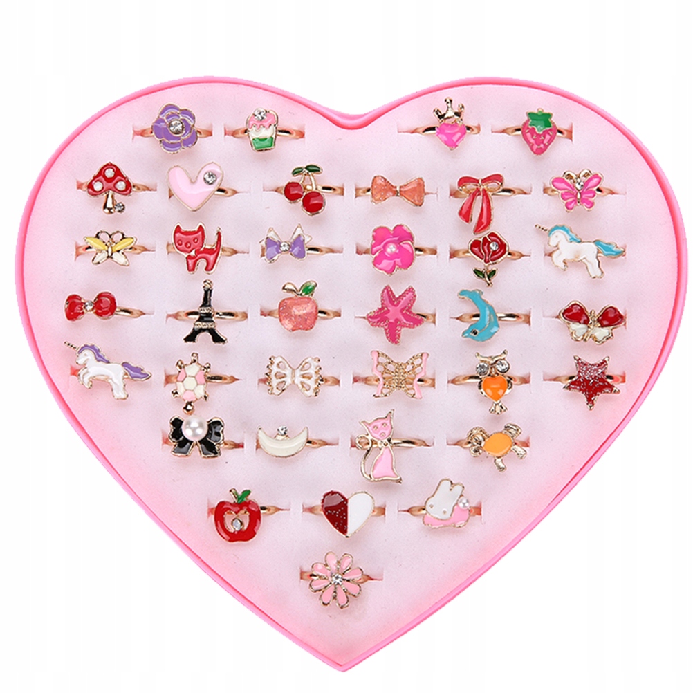 KIDS DIAMOND RINGS GIRLS JEWELRY TOY 36 PCS - 14955358183 - oficjalne ...