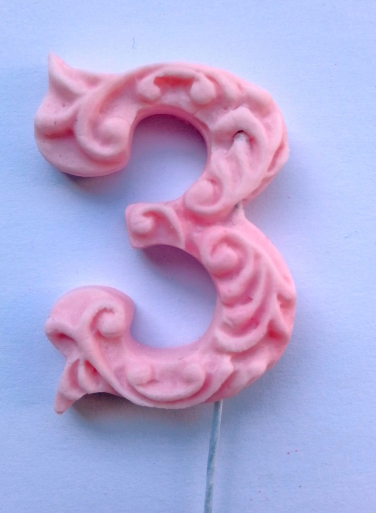 Cyfra dekoracyjna cyfry na tort z masy cukrowej duża kolorowe ...