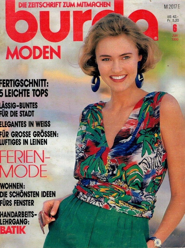 Burda moden nr 6/1990 z wykrojami niemiecka - 8244316154 - oficjalne archiwum Allegro