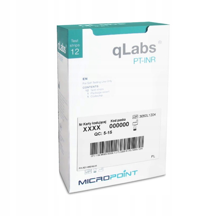 Paski qLab kontrola INR PT 12 Testy Monitora INR - 10723081634 ...