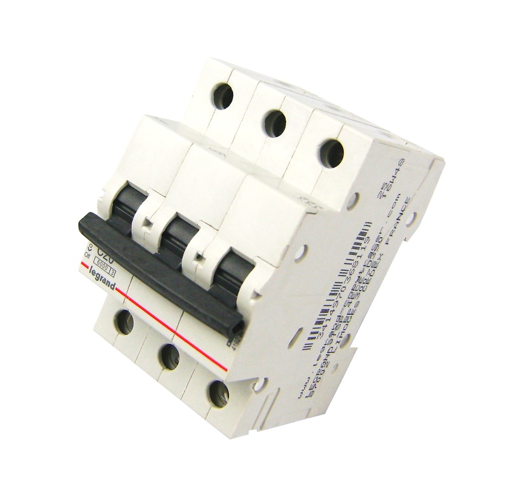 Bezpiecznik nadprądowy Legrand RX3 B20A 3P 419170 - 5191188475 - oficjalne archiwum Allegro