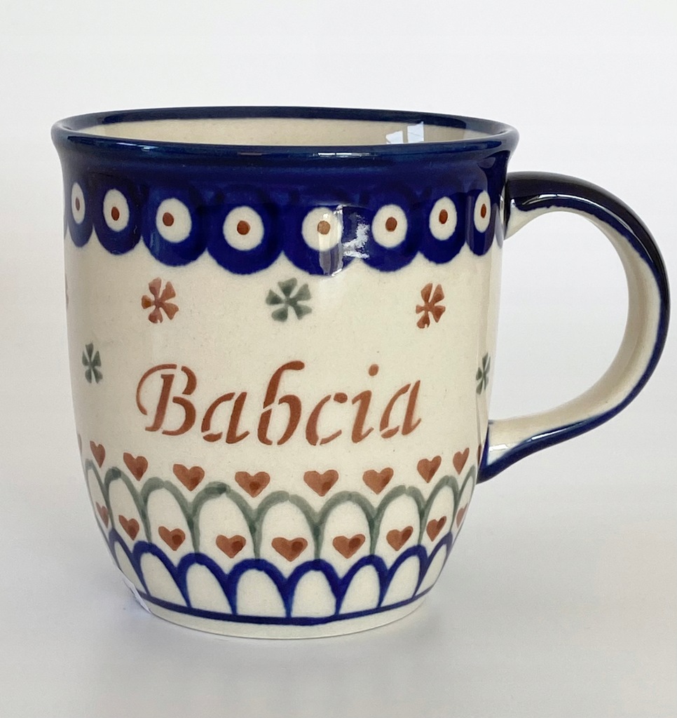 KUBEK BABCIA, CERAMIKA BOLESŁAWIEC - 11973035761 - oficjalne archiwum Allegro