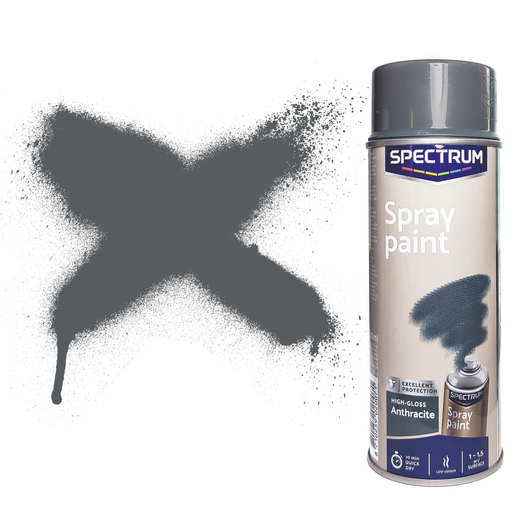FARBA W SPRAYU - LAKIER 400ml ANTRACYTOWY SZARY - 11859592200 ...