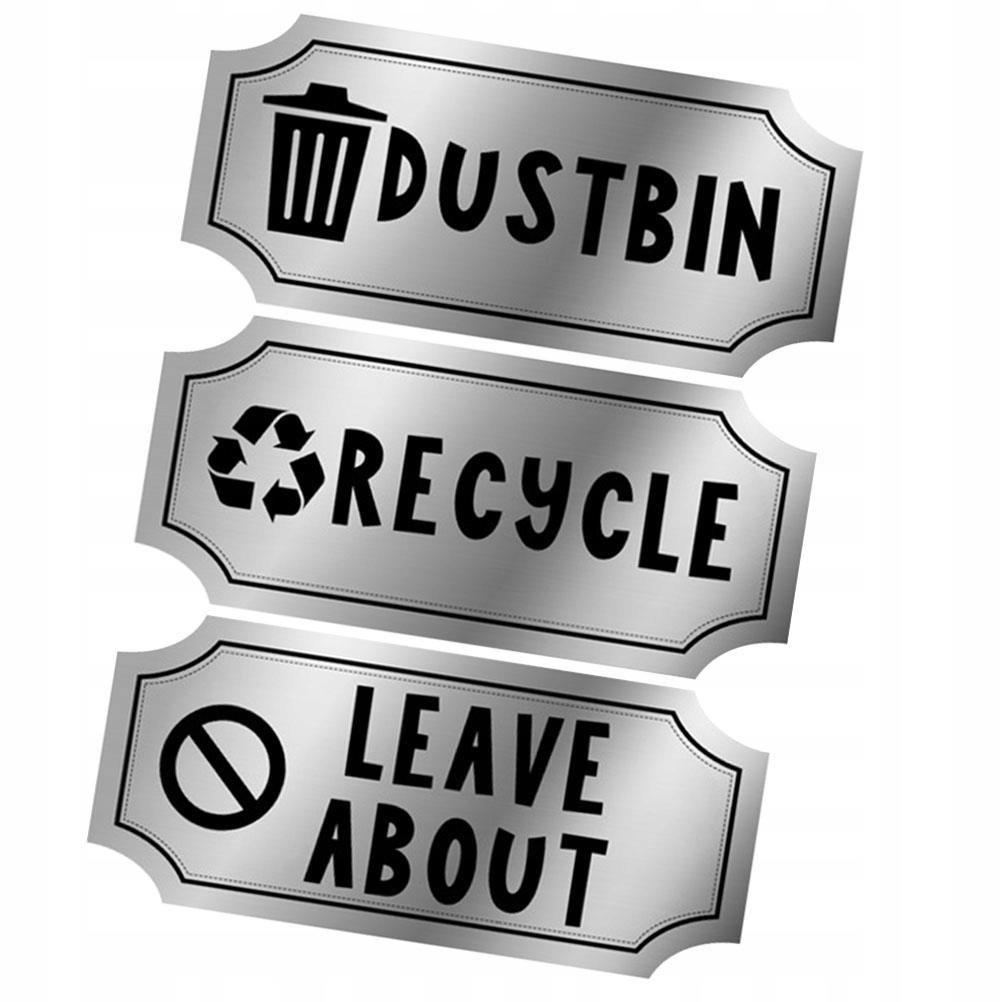 Label Stickers Trash Can Labels - 13988496285 - oficjalne archiwum Allegro