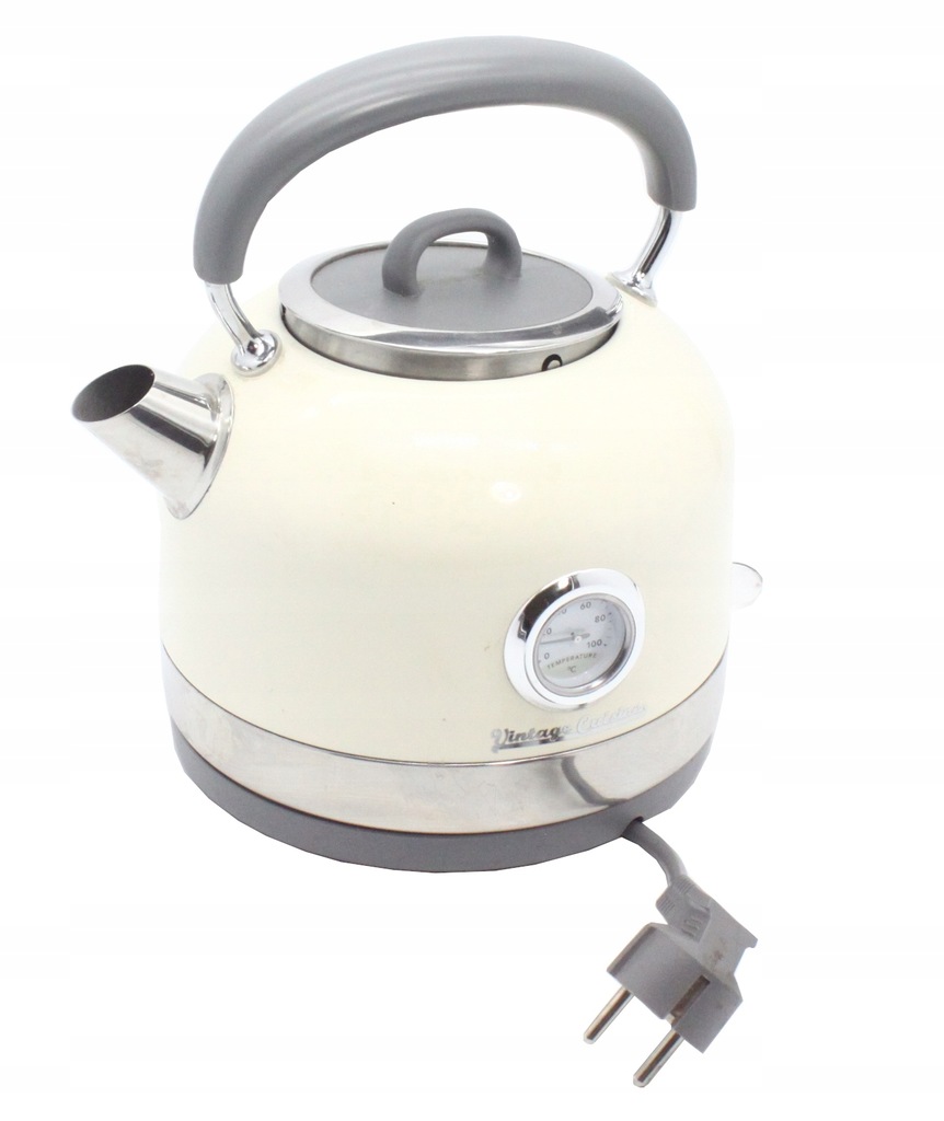 CZAJNIK ELEKTRYCZNY Z TERMOMETREM VINTAGE CUISINE - 13028312340 - oficjalne archiwum Allegro